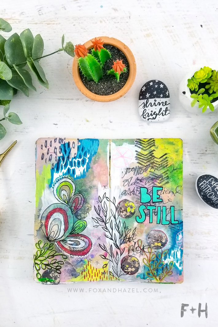 Completed Art Journal Pages Flip Through | Fox + Hazel